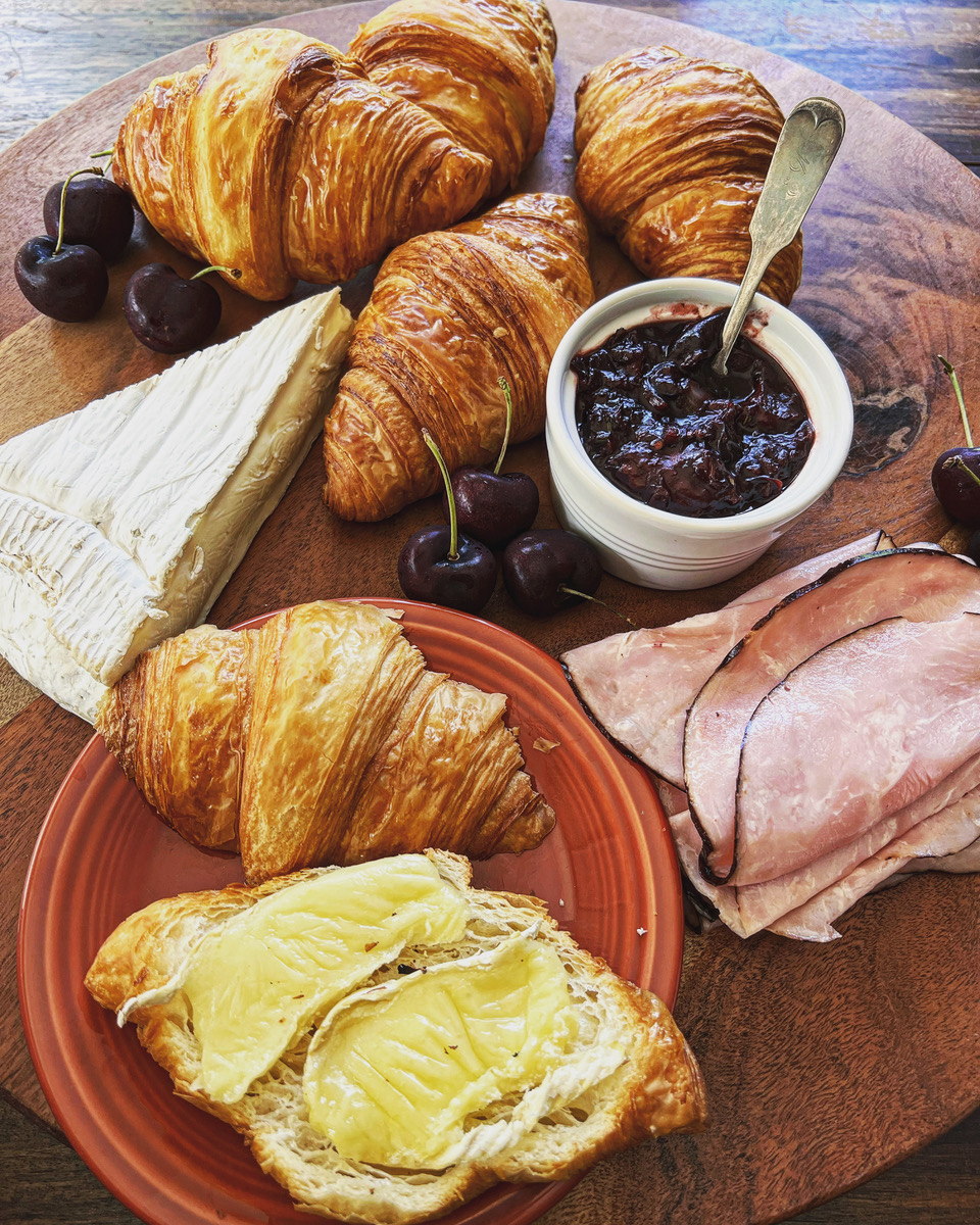 Sweet Red Cherry Chutney with Black Forest Ham & Brie Croissants ...